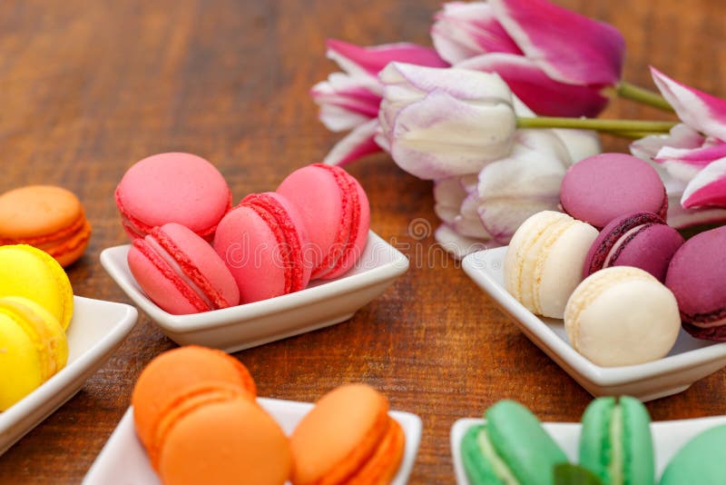 Colourful macaroons stock image. Image of pastry, macaron - 39967839