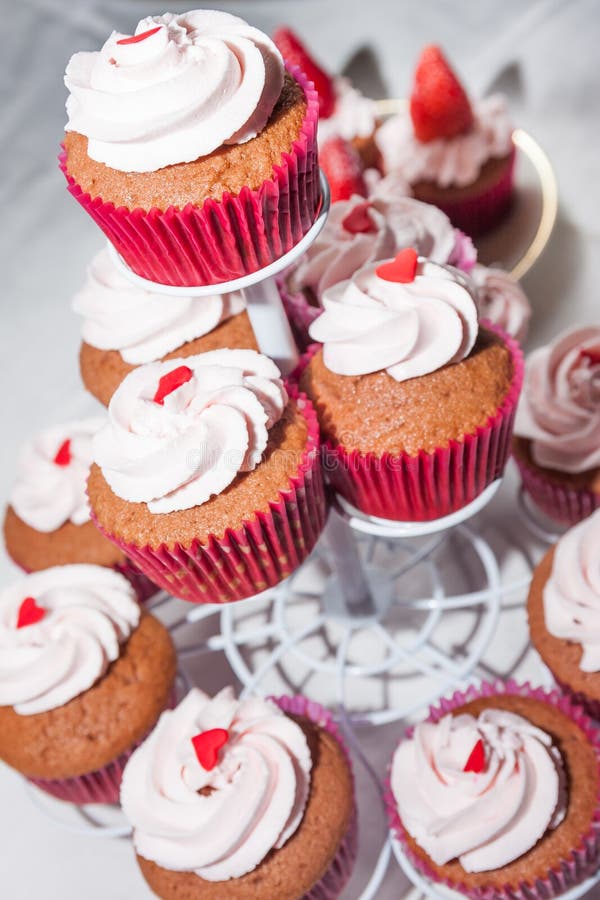 Sweet and Delicious Cupcake Stock Photo - Image of light, frosting ...