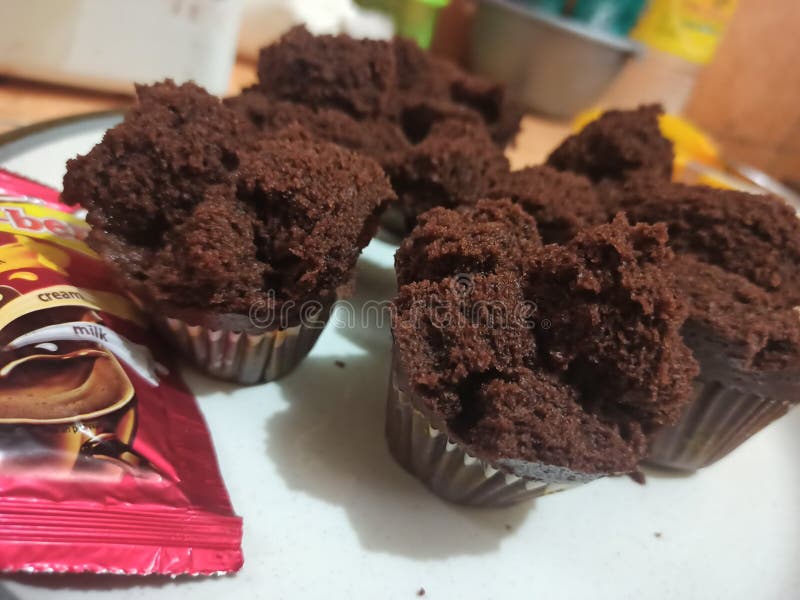 Sweet and Delicious Soft Chocolate Cake Editorial Photo - Image of ...