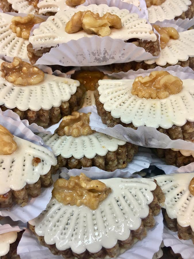 Sweet Delight, Sweet Cookies in Bakery Showcases Stock Image - Image of ...