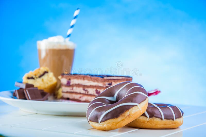 Sweet Delights on the Light Background Stock Image - Image of color ...