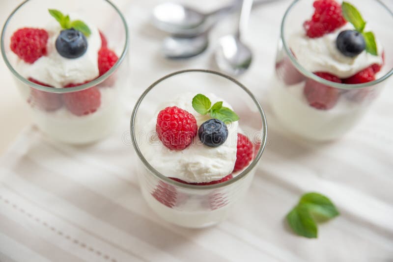 Sweet desert with berries stock photo. Image of desert - 72804130