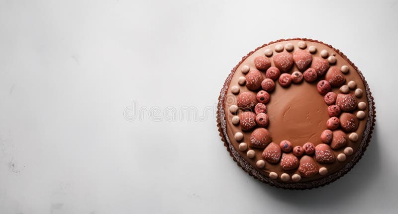 Sweet Dessert Cake from Above Stock Illustration - Illustration of ...