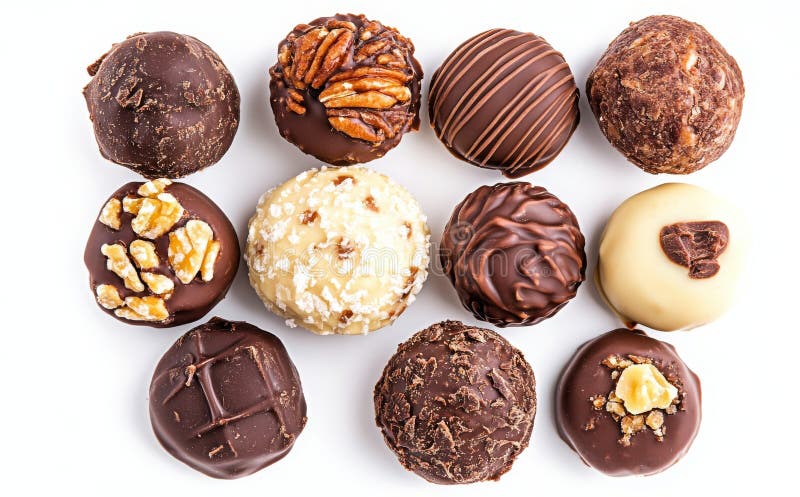 Sweet Dessert Confectionery with Different Shapes of Chocolate and ...