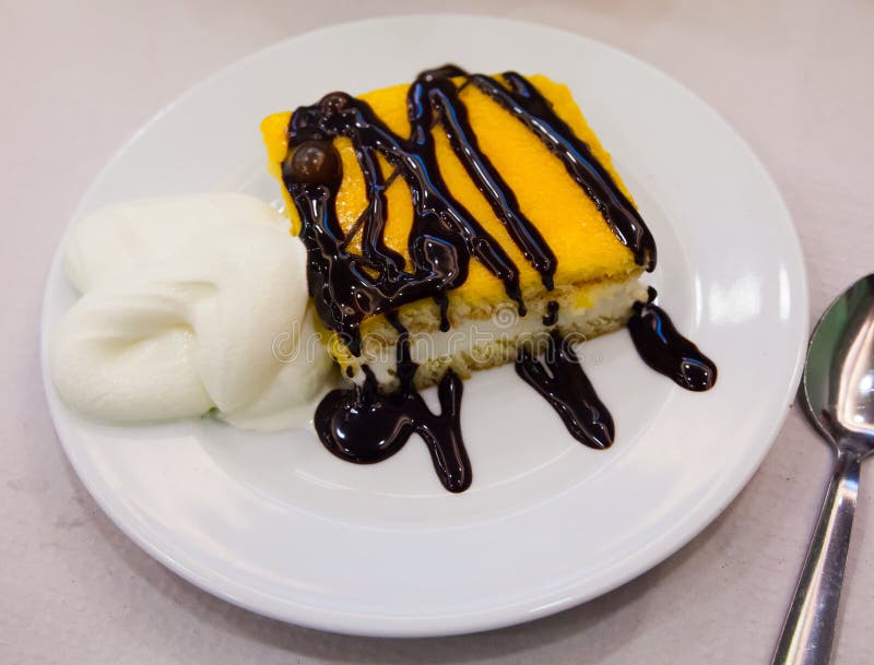 Sweet Dessert of Lemon Sorbet Served in Glass Stock Photo - Image of ...