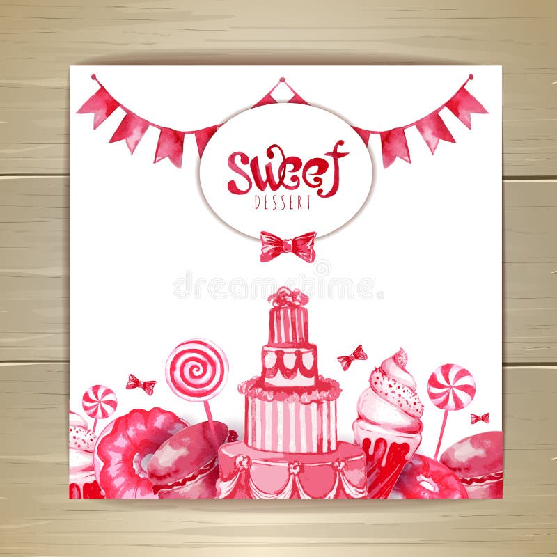 Sweet or Dessert Menu Desing Stock Vector - Illustration of design ...