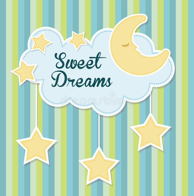 Sweet dreams design. stock vector. Illustration of relax - 58706979