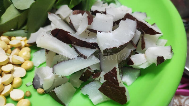 Sweet Dried Coconut Chopped Pieces Stock Photo - Image of coconut ...