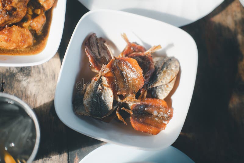 Sweet Dried Fish. Thai Food Preservation Stock Image - Image of healthy ...