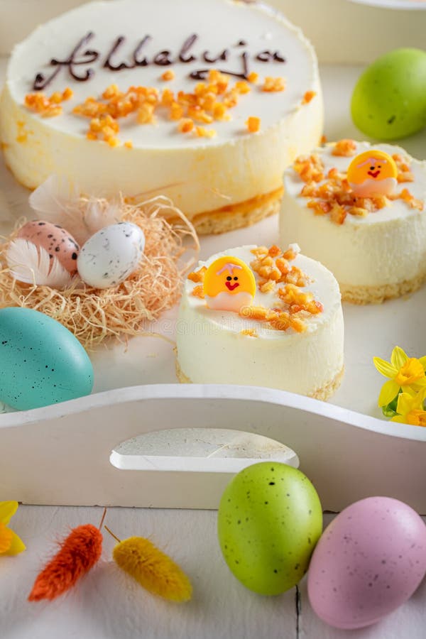 Sweet Easter Curd Pudding As Classic Easter Dessert Stock Photo - Image ...