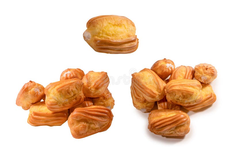 Sweet Eclairs Isolated on a White Background Stock Image - Image of ...