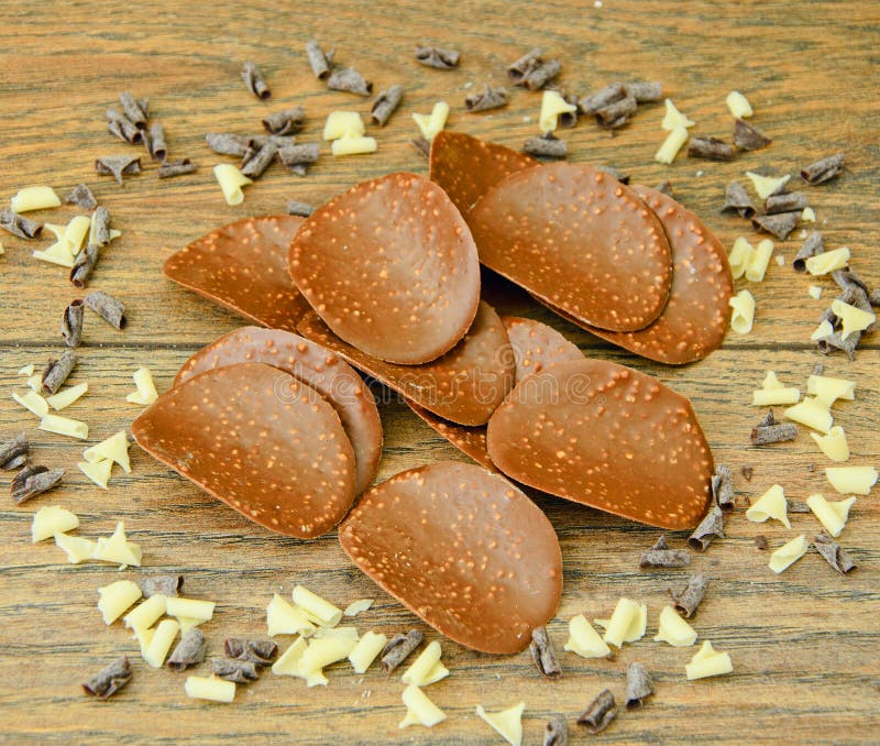 Sweet Edible Decorations: Chocolate Chips Stock Image - Image of brown ...