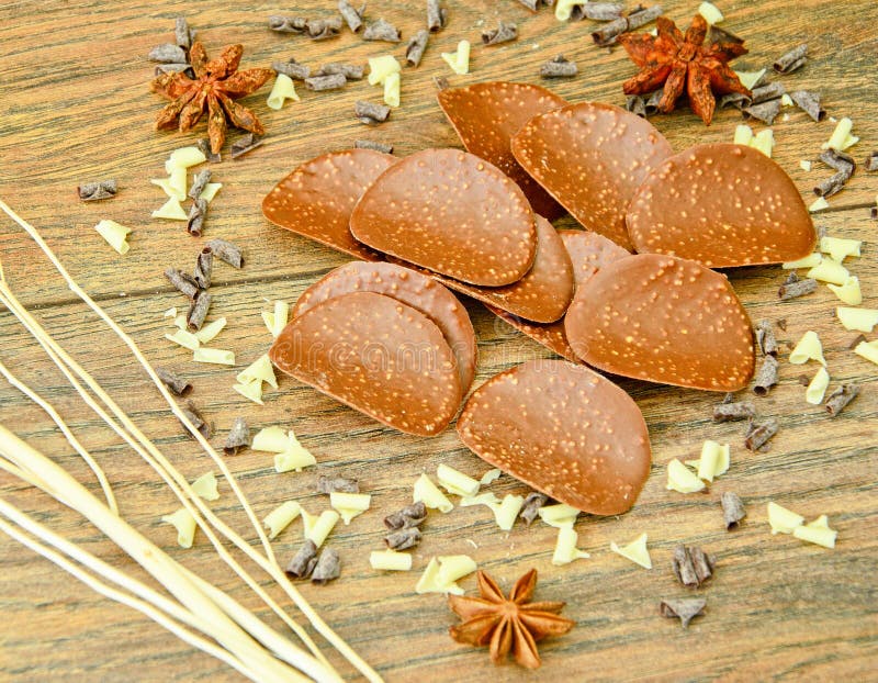 Sweet Edible Decorations: Chocolate Chips Stock Image - Image of ...