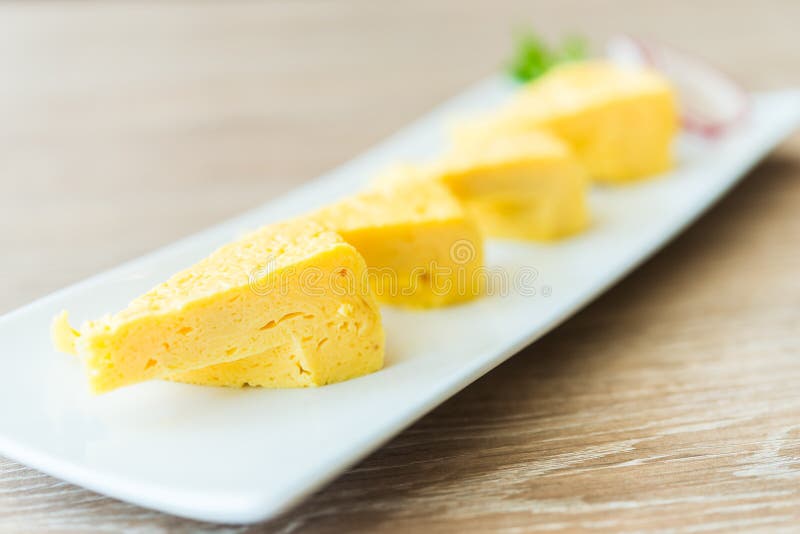 Tamago (Sweet Egg) Sushi stock image. Image of healthy - 55990353