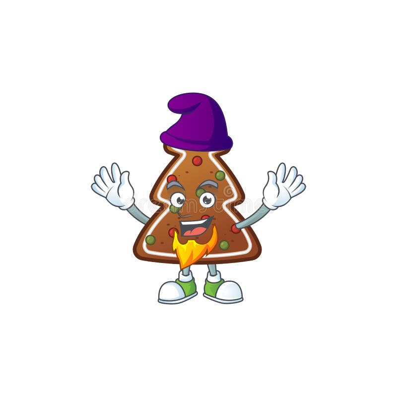 Sweet Fairytale of Gingerbread Tree Elf Cartoon Character Stock Vector ...