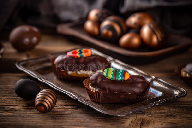 Sweet fancy cakes stock photo. Image of tray, sweet - 144886994