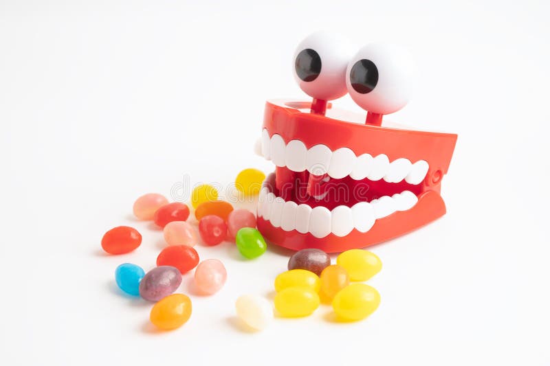 Sweet Food and Candy it Cause Tooth Decay and Root Inflammation Stock ...