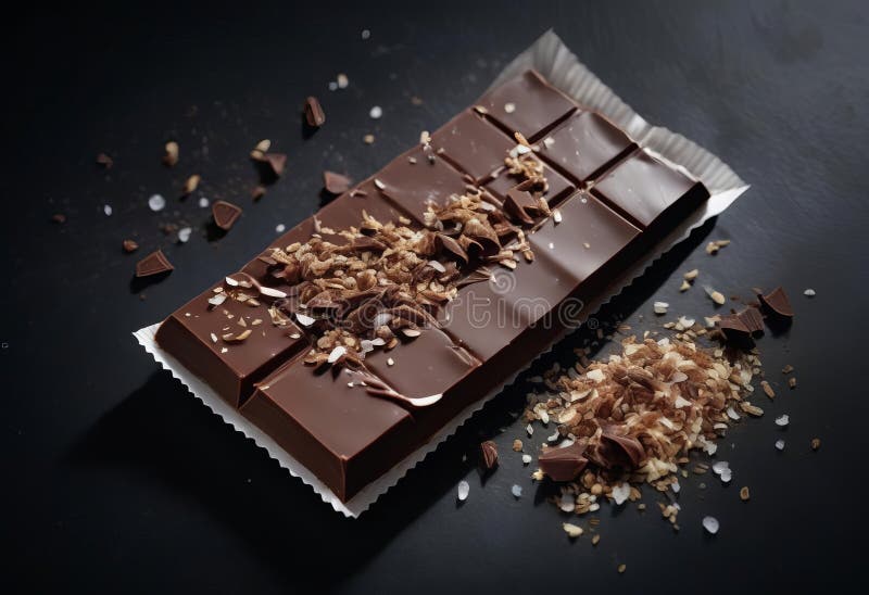 Sweet Food Placed on a Table Chocolate Cubes Stock Illustration ...