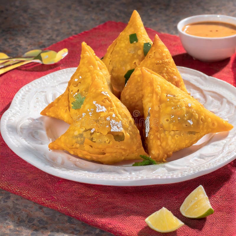 Sweet food Sweet samosa stock illustration. Illustration of restaurant ...