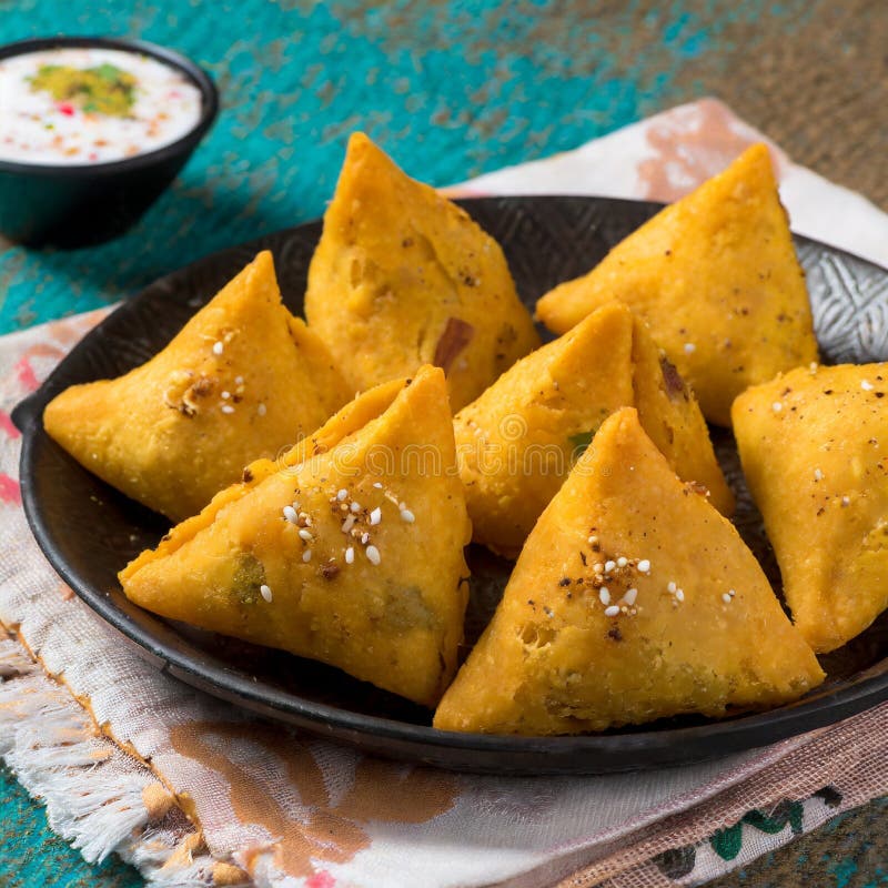 Sweet food Sweet samosa stock illustration. Illustration of aftar ...