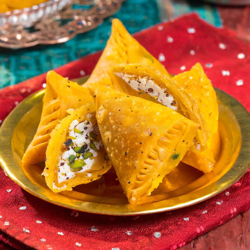 Sweet food Sweet samosa stock illustration. Illustration of pakistan ...