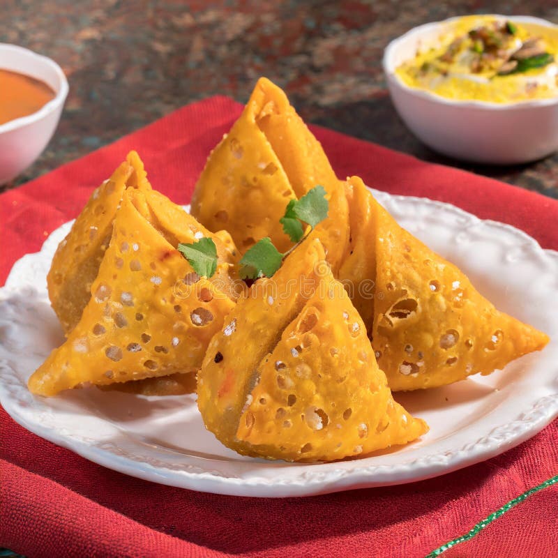 Sweet food Sweet samosa stock illustration. Illustration of ramzan ...