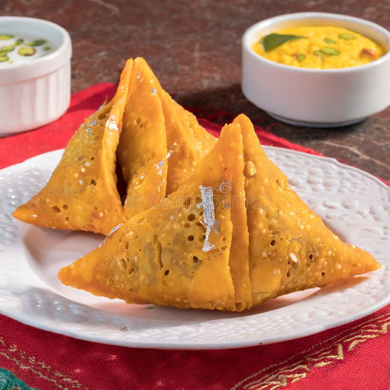 Sweet food Sweet samosa stock illustration. Illustration of vegetable ...