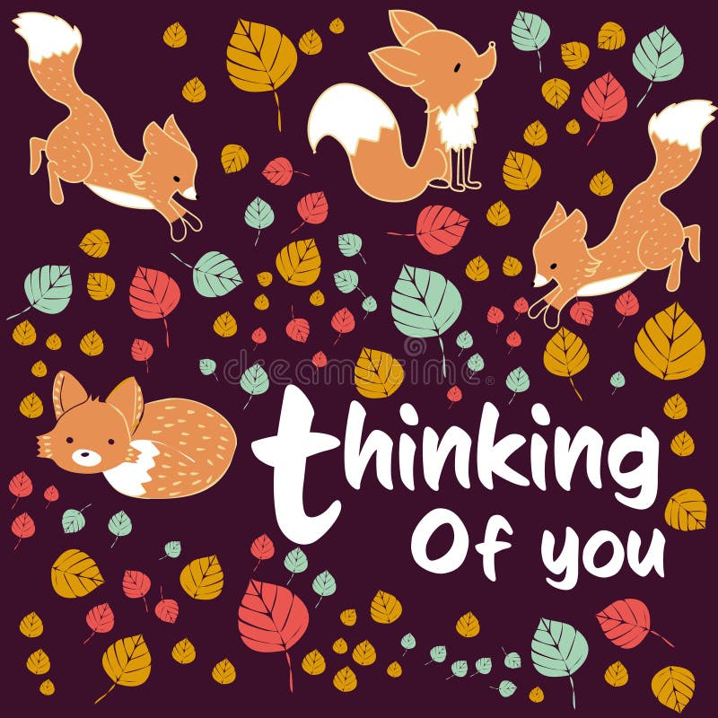 Autumn Collection - Sweet Fox Extended Stock Vector - Illustration of ...