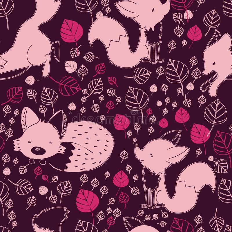 Autumn Collection - Sweet Fox Extended Stock Vector - Illustration of ...