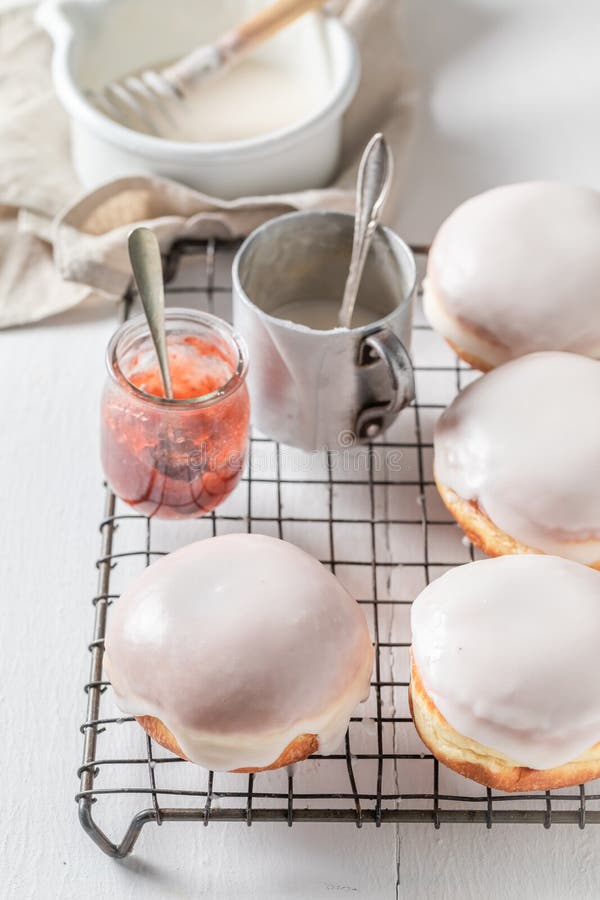 Sweet and Fresh Donuts Hot and Freshly Baked Stock Image - Image of ...