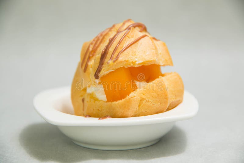 Sweet Fresh Mini Cream Puffs, Profiterole Stock Photo - Image of sweet ...