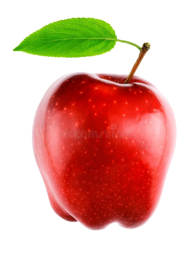Sweet, Fresh Red Apple Isolated Stock Photo - Image of color ...