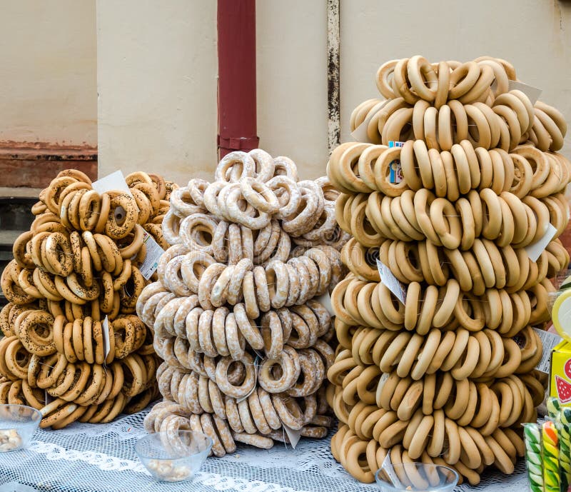 Sweet Fresh Round Grain Bagels Handmade Stock Photo - Image of gourmet ...