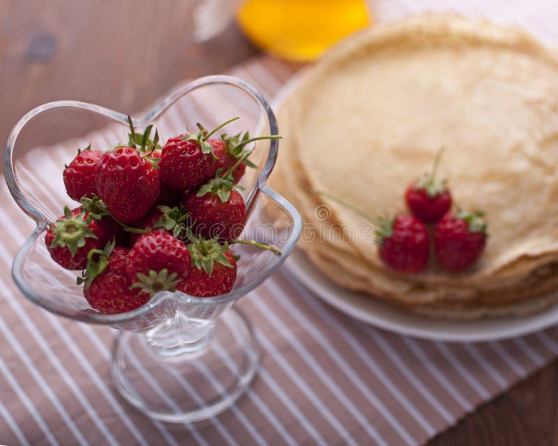 Sweet, Fresh Strawberries. Dessert Stock Image - Image of table ...
