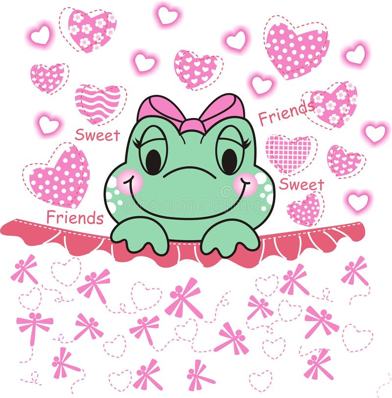 Cute Frog and Snail Cartoon with Mushrooms Stock Vector - Illustration ...