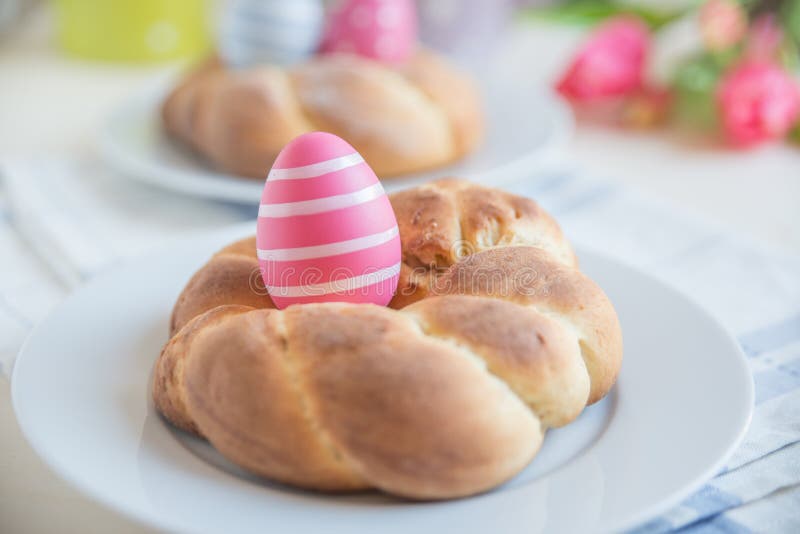 Sweet german easter bread stock photo. Image of menu - 86428424