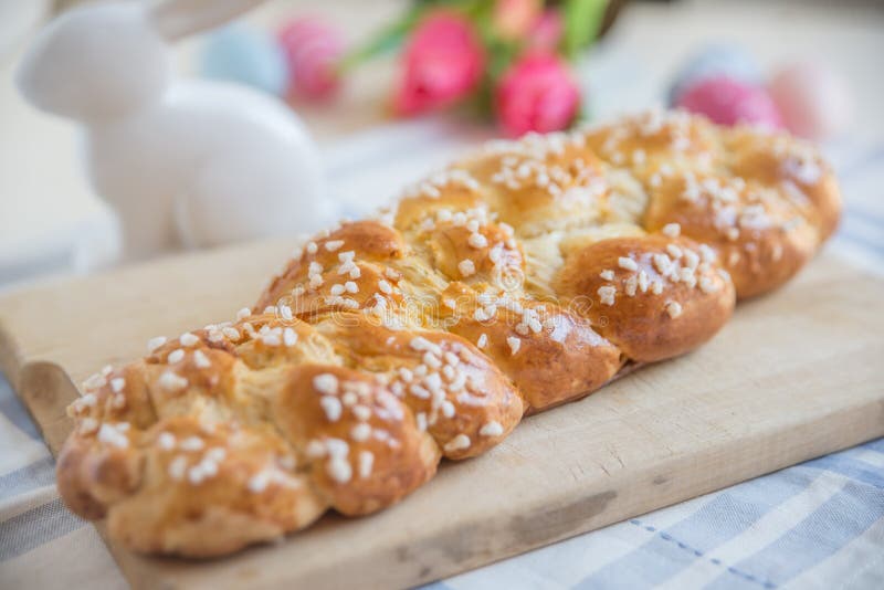 Sweet german easter bread stock image. Image of holiday - 86428833