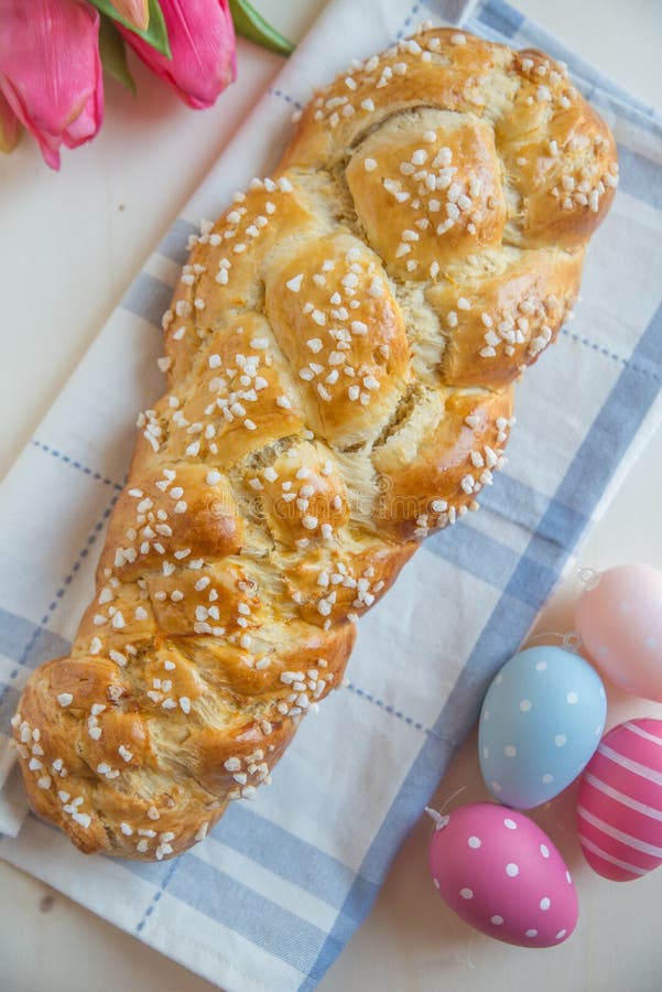 Sweet german easter bread stock image. Image of bread - 86428945