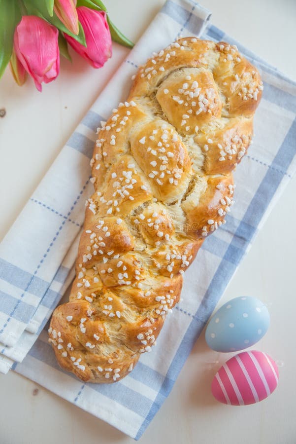 Sweet german easter bread stock image. Image of paskha - 86428993