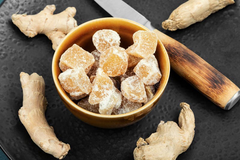Sweet ginger dessert stock image. Image of rhizome, ginger - 305042995