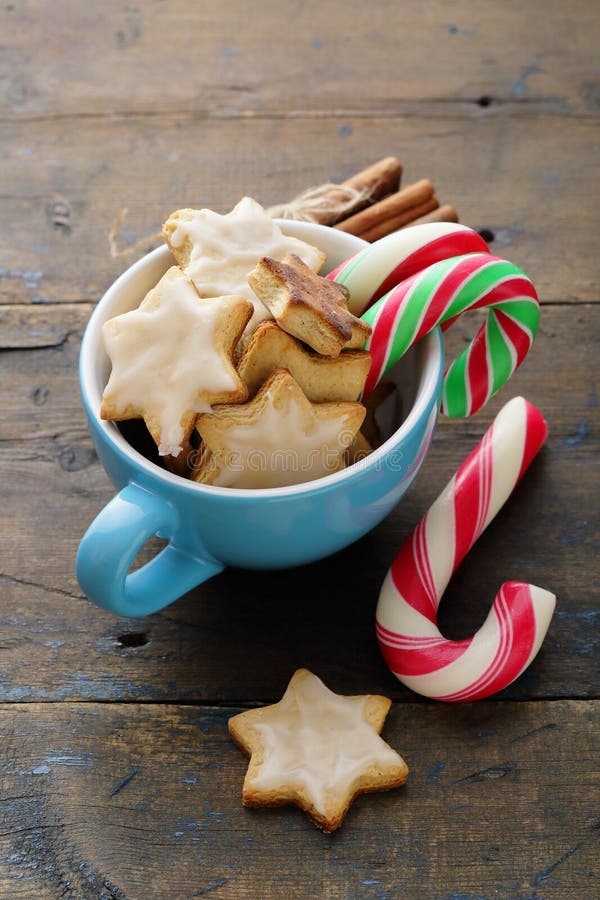 Sweet gingerbread cookies stock photo. Image of wooden - 73583740