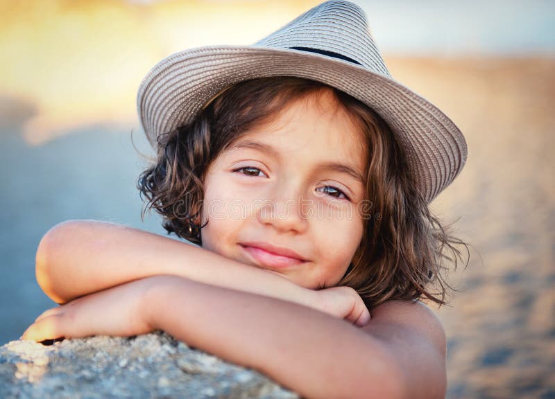 Sweet girl stock photo. Image of portrait, seascape, baby - 26170220