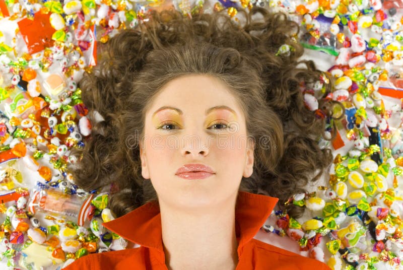 Sweet girl stock photo. Image of happy, looking, lying - 2721866