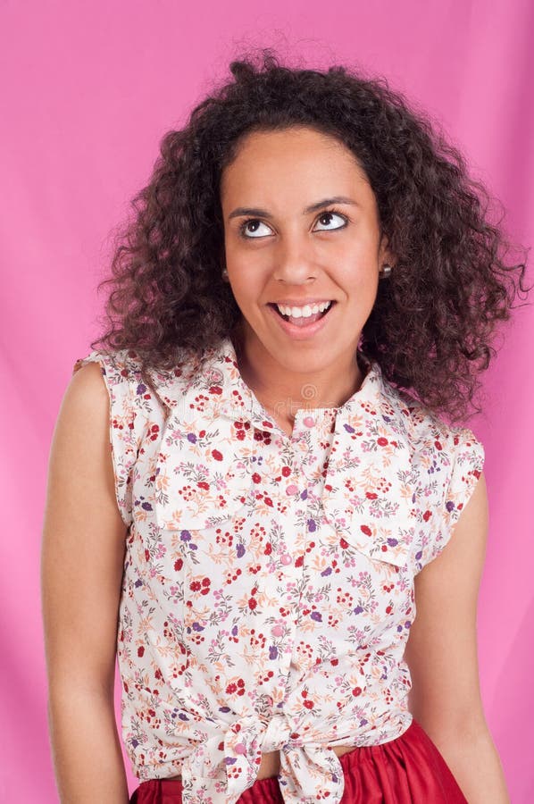 Sweet Girl with a Surprise Face Stock Photo - Image of model, female ...