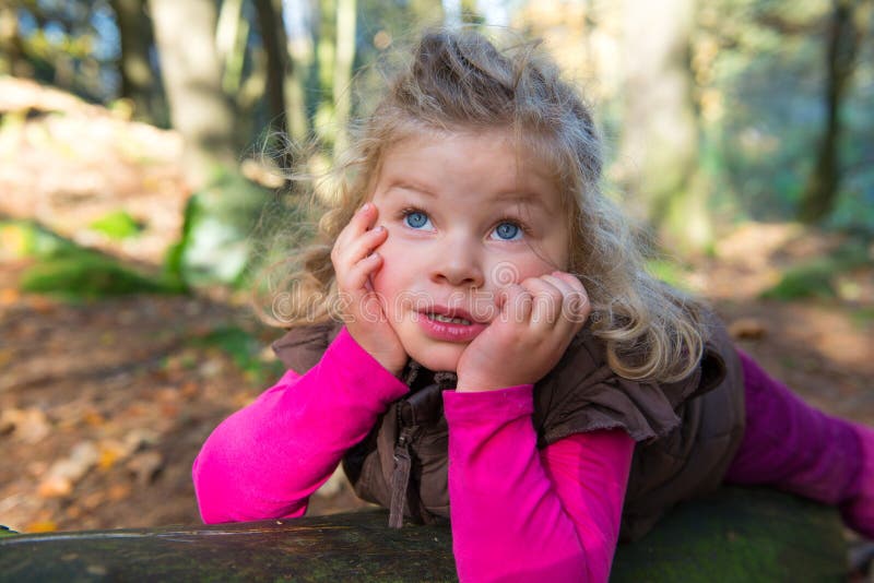 Sweet girl in nature stock photo. Image of good, mood - 36823788