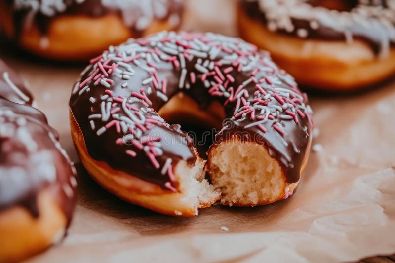 Sweet Glazed Donuts with Soft Texture. Stock Illustration ...