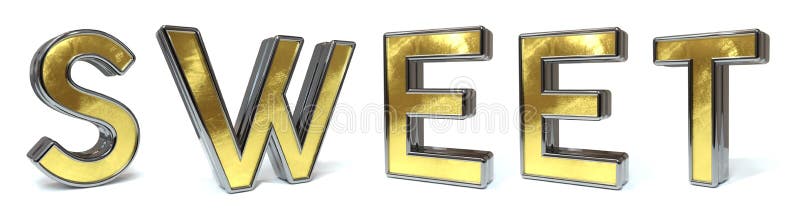 Sweet golden text stock illustration. Illustration of retro - 118930497