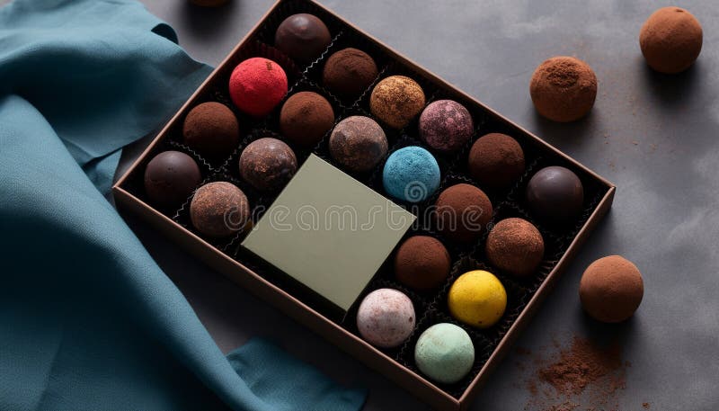 Sweet Gourmet Indulgence a Collection of Chocolate Truffle Spheres ...