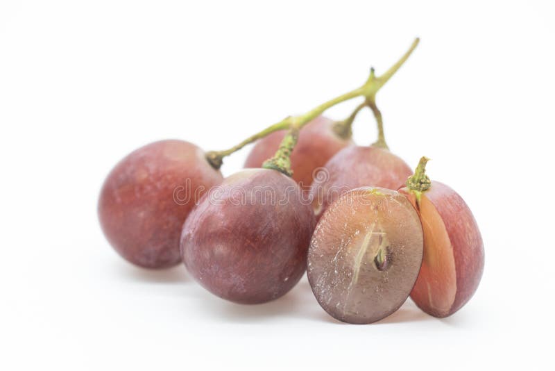 Sweet Grapes with Slices Isolated on White Background Stock Image ...
