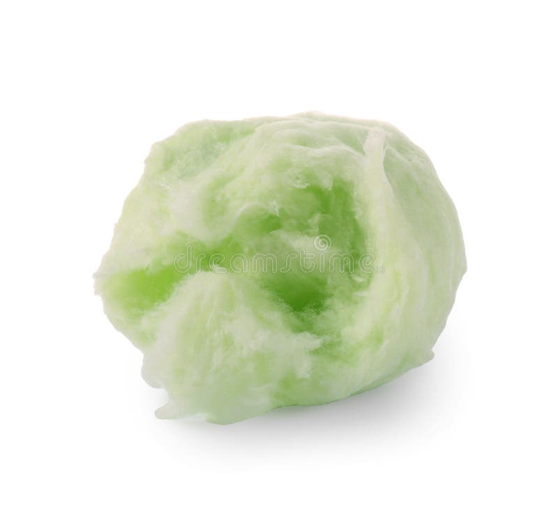 Sweet Green Cotton Candy Isolated on White Stock Photo - Image of ...